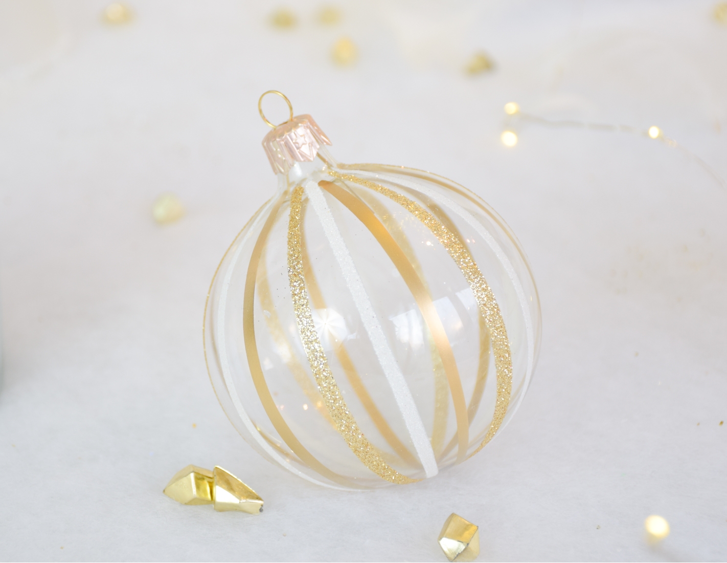Boules de Noël en verre soufflé et peintes à la main